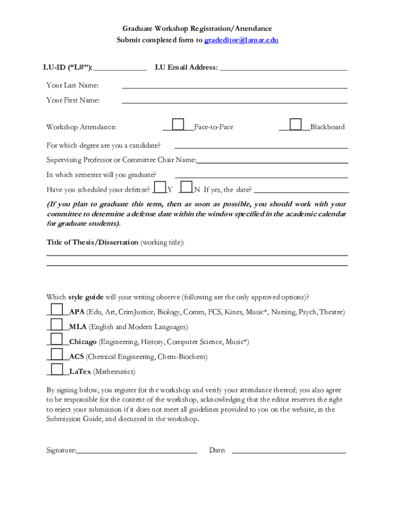 Fillable Online Graduate Studies Events and Deadlines Fax Email Print ...