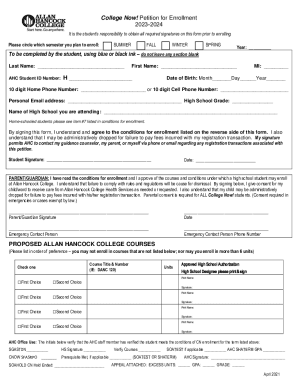 Fillable Online College Now! Appeal Admission of K-8 Grade Students Fax Email Print - pdfFiller