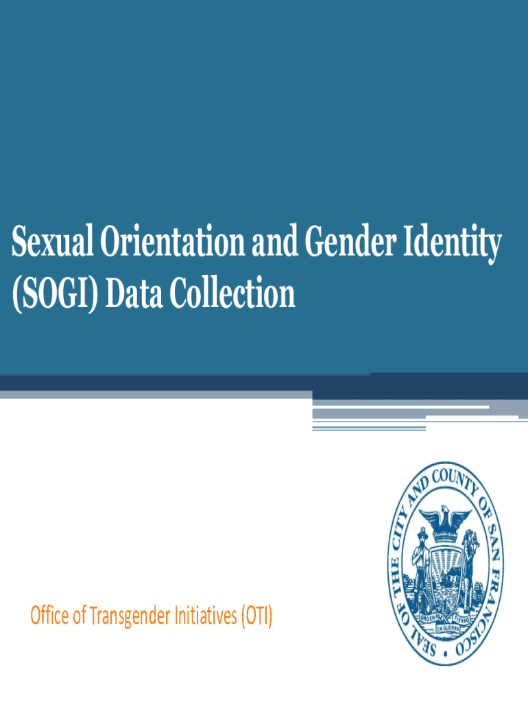 Fillable Online Collection of Sexual Orientation and Gender Identity ...