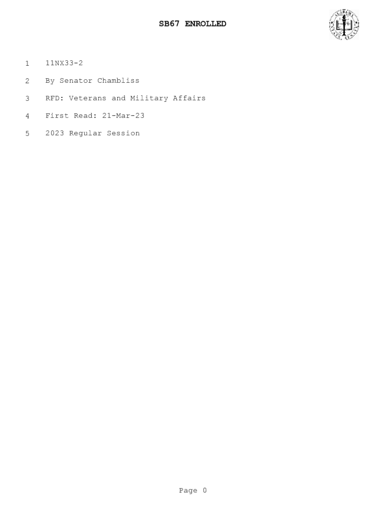 Fillable Online House Bill 1044 - State park admission to military ...