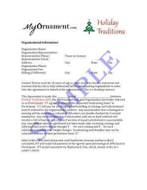 Fillable Online Sample Fundraising Agreement.docx Fax Email Print ...