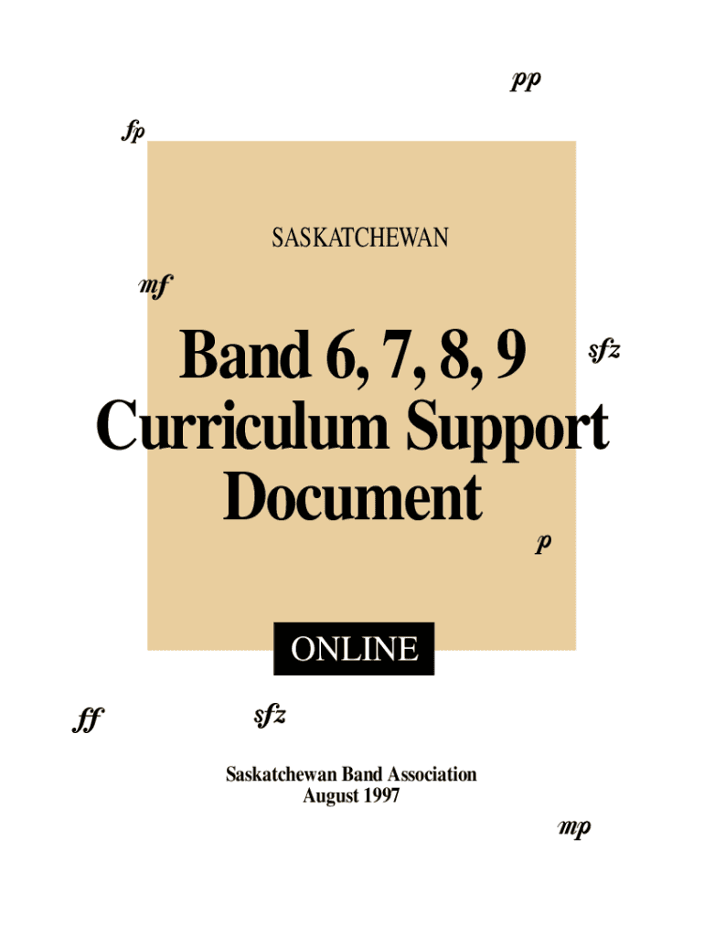 Fillable Online Band 6, 7, 8, 9 Curriculum Support Document Fax Email ...