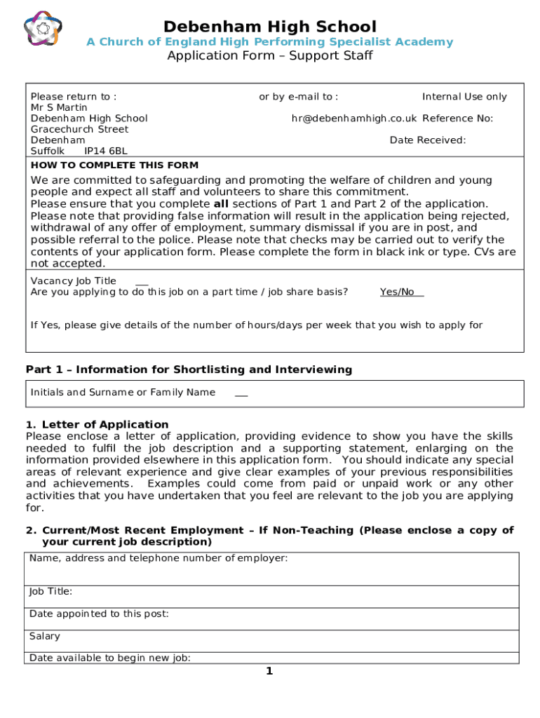 Debenham High School - Teaching Staff EMail Addresses Doc Template ...