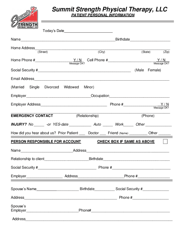 Fillable Online Physical Therapy Services Fax Email Print - pdfFiller