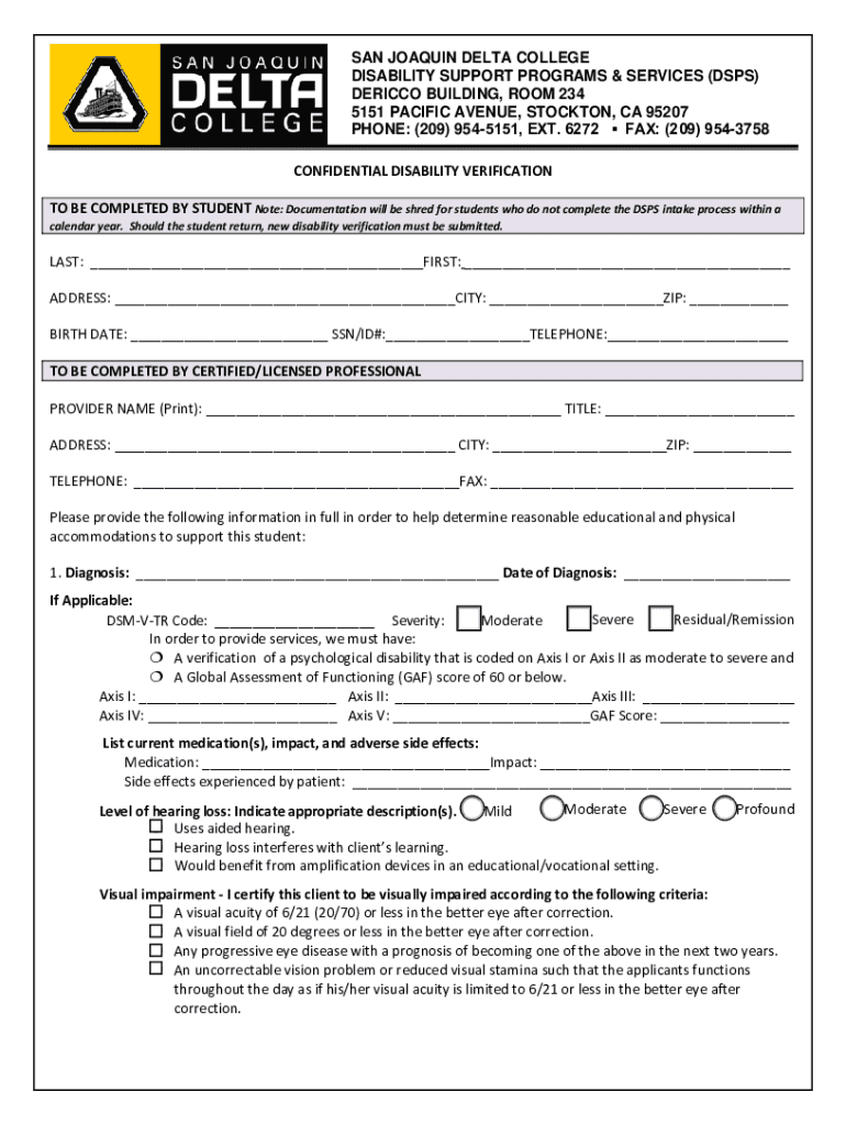 Fillable Online What the Disability Support Programs and Services ...