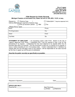 Fillable Online Foia Request Form - Kent County Delaware Fax Email ...