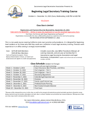Fillable Online Beginning Legal Secretarial Training Online Course ...