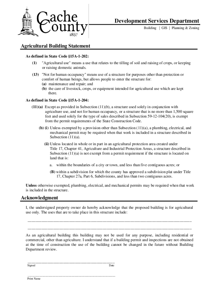 Fillable Online Agricultural Building Statement Fax Email Print - pdfFiller