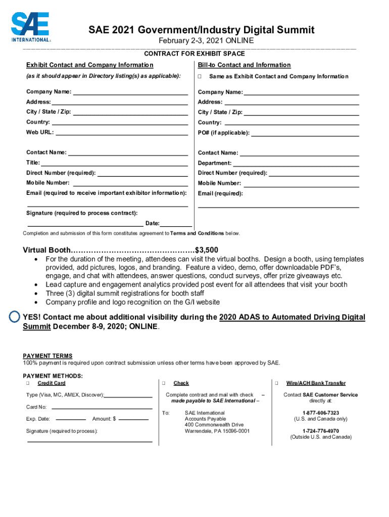 Fillable Online Government/Industry Digital Summit Fax Email Print - pdfFiller