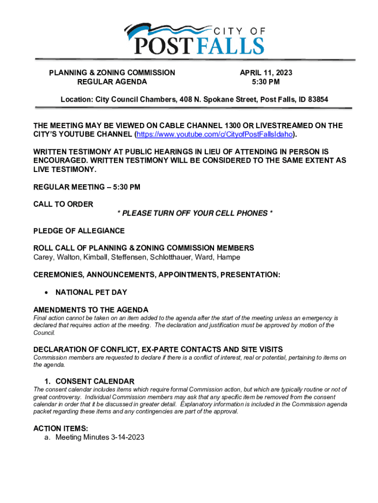 Fillable Online WRITTEN TESTIMONY AT PUBLIC HEARINGS IN LIEU OF ...