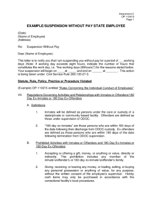 Fillable Online Get the free employee suspension without pay letter ...