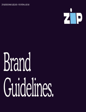 Fillable Online zip business brand guidelinesfor internal use only Fax ...