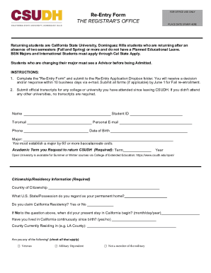 Fillable Online Undergraduate Request for Planned Educational Leave Fax ...