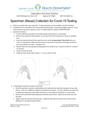 Fillable Online How to Collect a Nasal Mid-Turbinate Specimen for COVID ...
