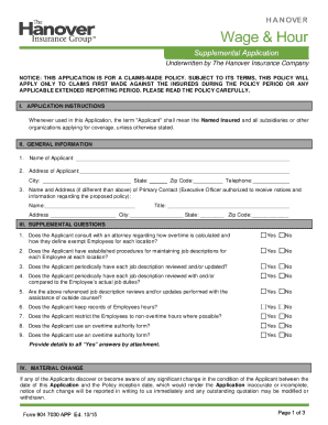 Fillable Online The Hanover Business Insurance Fax Email Print - pdfFiller
