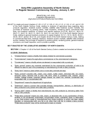 Fillable Online SENATE BILL NO. 2040 (Legislative Management) Fax Email ...