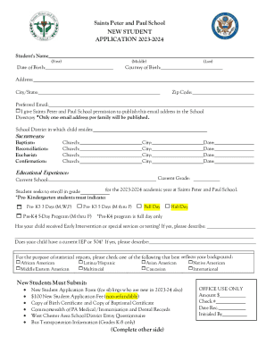 Fillable Online SSPPSaints Peter and Paul, a Catholic Community School ...