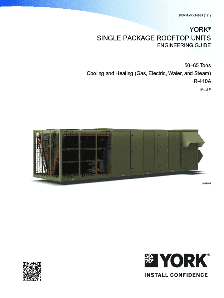 Fillable Online YORK 5065 Ton Single Packaged Rooftop Units Engineering ...