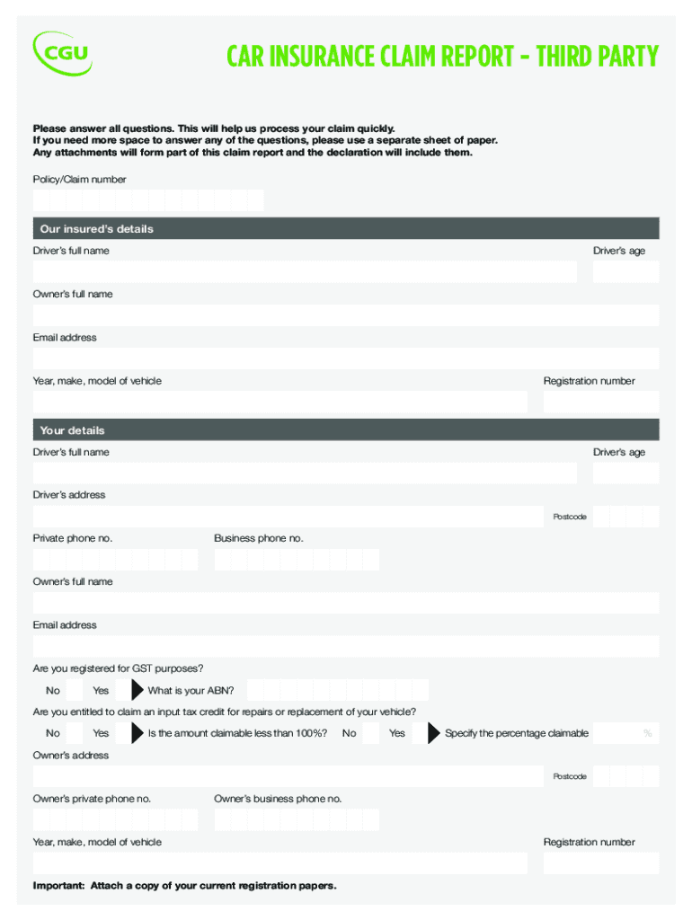 Fillable Online How To File A Third-Party Insurance Claim Fax Email ...