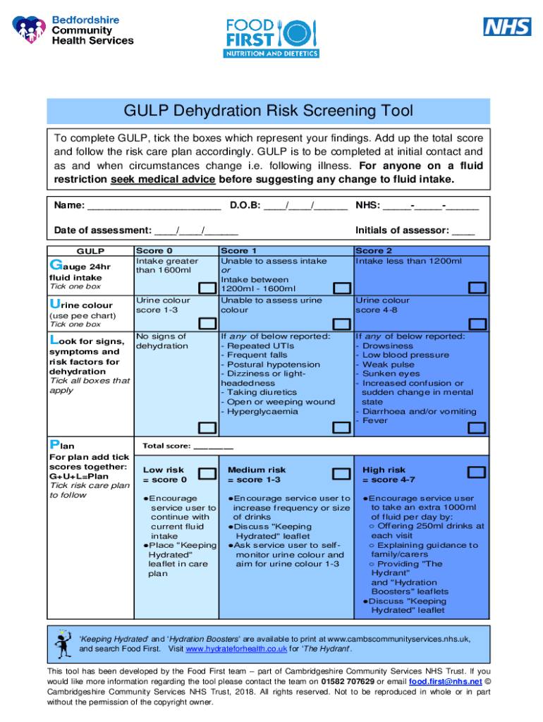 Fillable Online Gulp Assessment - Fill Online, Printable, Fillable ...