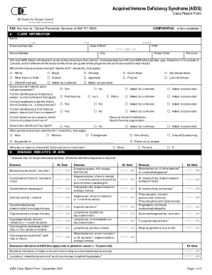 Fillable Online HIV/AIDS Confidential Case Report Forms Fax Email Print ...
