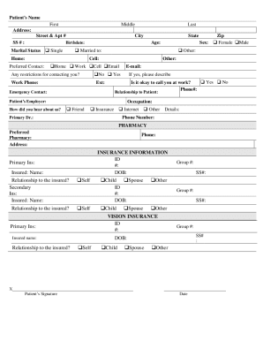 Fillable Online NEW PATIENT INFORMATION FORM Welcome to Houston ... Fax Email Print - pdfFiller