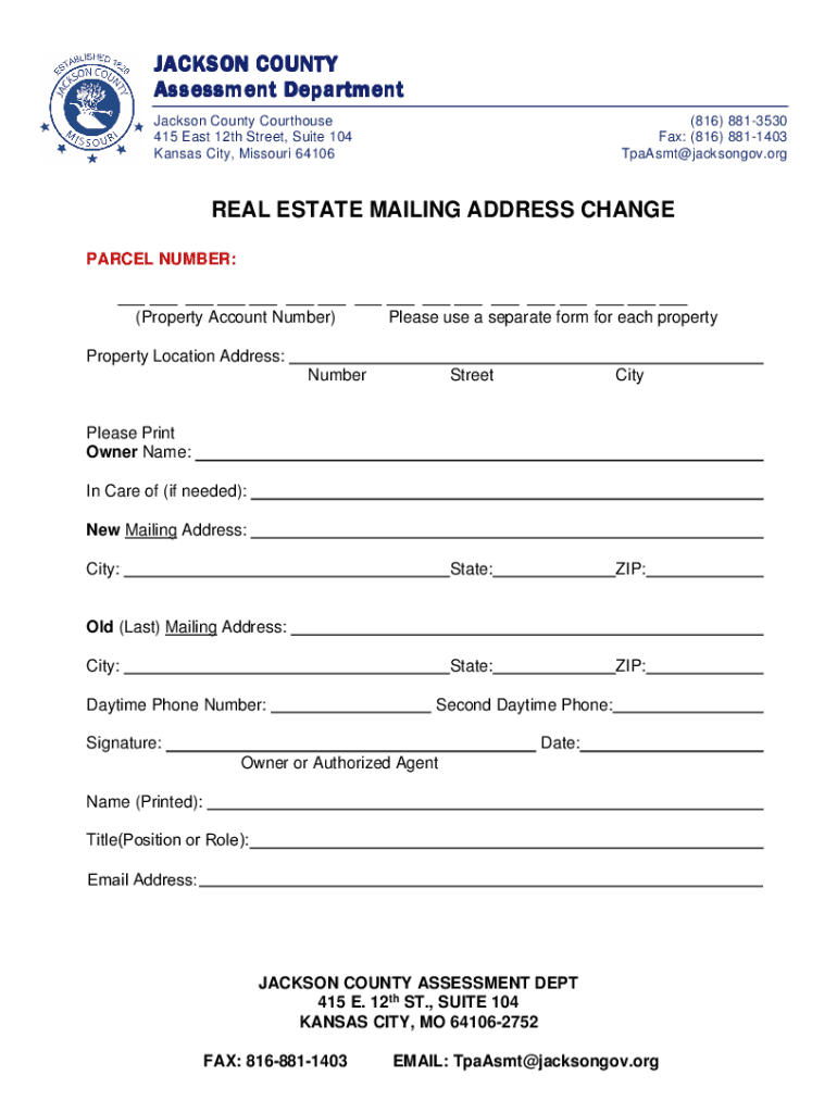 Fillable Online Real Estate Address change form Fax Email Print - pdfFiller