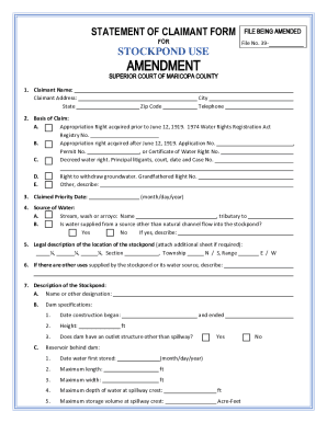 Fillable Online Statement of Claimant New Use Summons Forms Fax Email ...