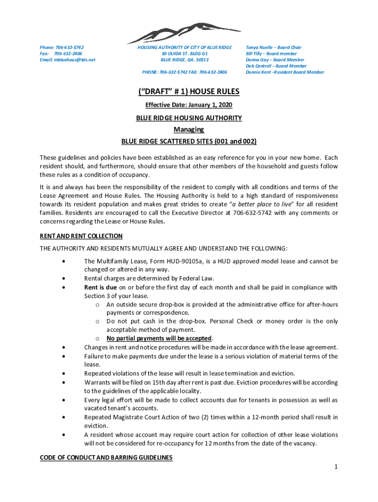 Fillable Online HUD Public Housing Program - Blue Ridge ... Fax Email ...