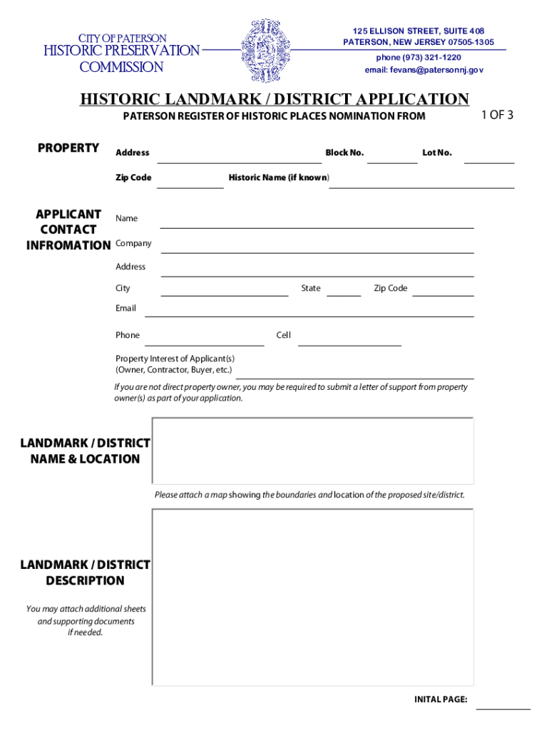 Fillable Online The City of Paterson's Urban Enterprise Zone ...