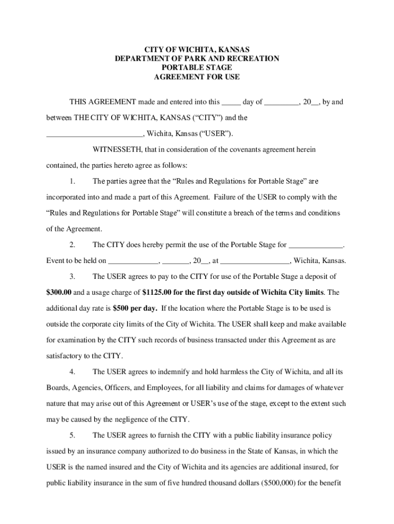 Fillable Online stage rental letter of agreement Fax Email Print ...