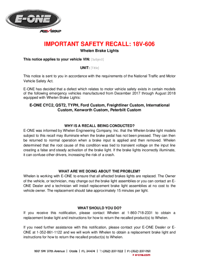Fillable Online Vehicle Recall Information Fax Email Print - pdfFiller