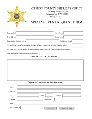 Fillable Online Sheriff's Office Records Request Fax Email Print - pdfFiller