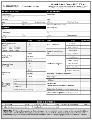 Fillable Online How To Order Surestep Products (AFOs, SMOs and More ...
