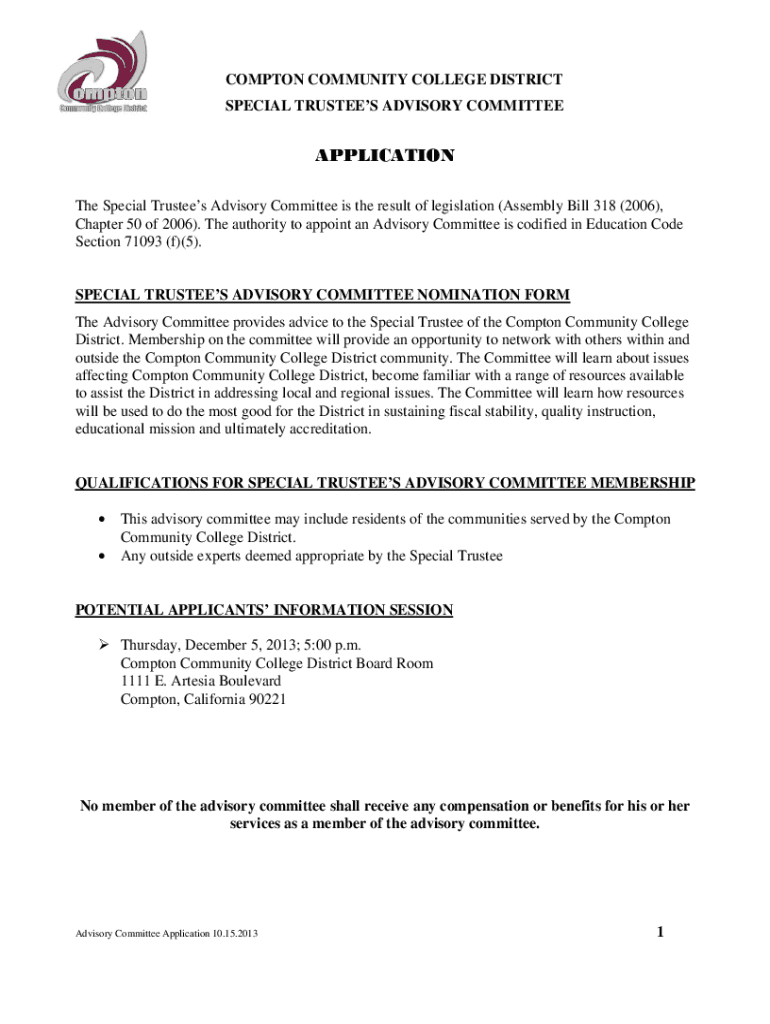 Fillable Online Compton Center Eligibility Application ... Fax Email Print - pdfFiller