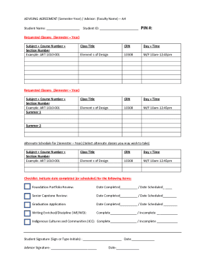 Fillable Online Instructions for the A&S Faculty Advising Form Fax ...