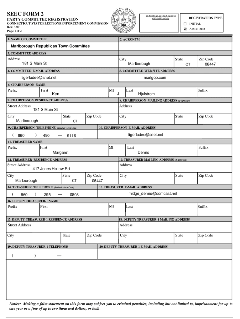 Fillable Online seec ct SEEC 2 no Instructions.pub Fax Email Print - pdfFiller