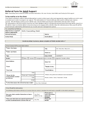 Fillable Online Client Referral Form for ISVA Support Referred by Fax ...