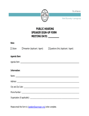 Fillable Online Agenda Item Details Form Template Fax Email Print ...