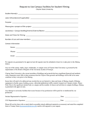 Fillable Online request-to-use-campus-facilities-for-student-filming-1.docx Fax Email Print ...