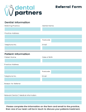 Fillable Online DP Referral Form - General Fax Email Print - pdfFiller