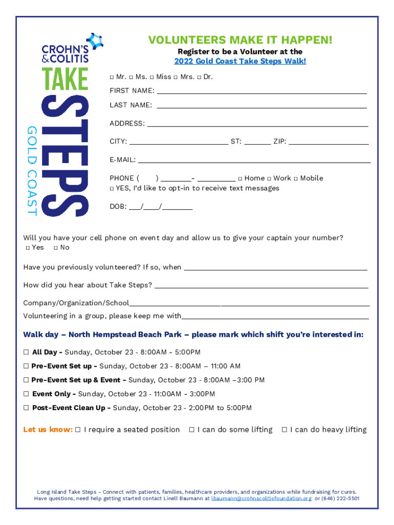 Fillable Online VOLUNTEERS MAKE IT HAPPEN! Fax Email Print - pdfFiller