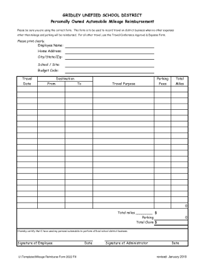 Fillable Online Mileage-Reimburse-Form.pdf Fax Email Print - pdfFiller
