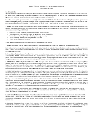 Fillable Online Mastercard Debit Card Agreement and Disclosure Fax ...