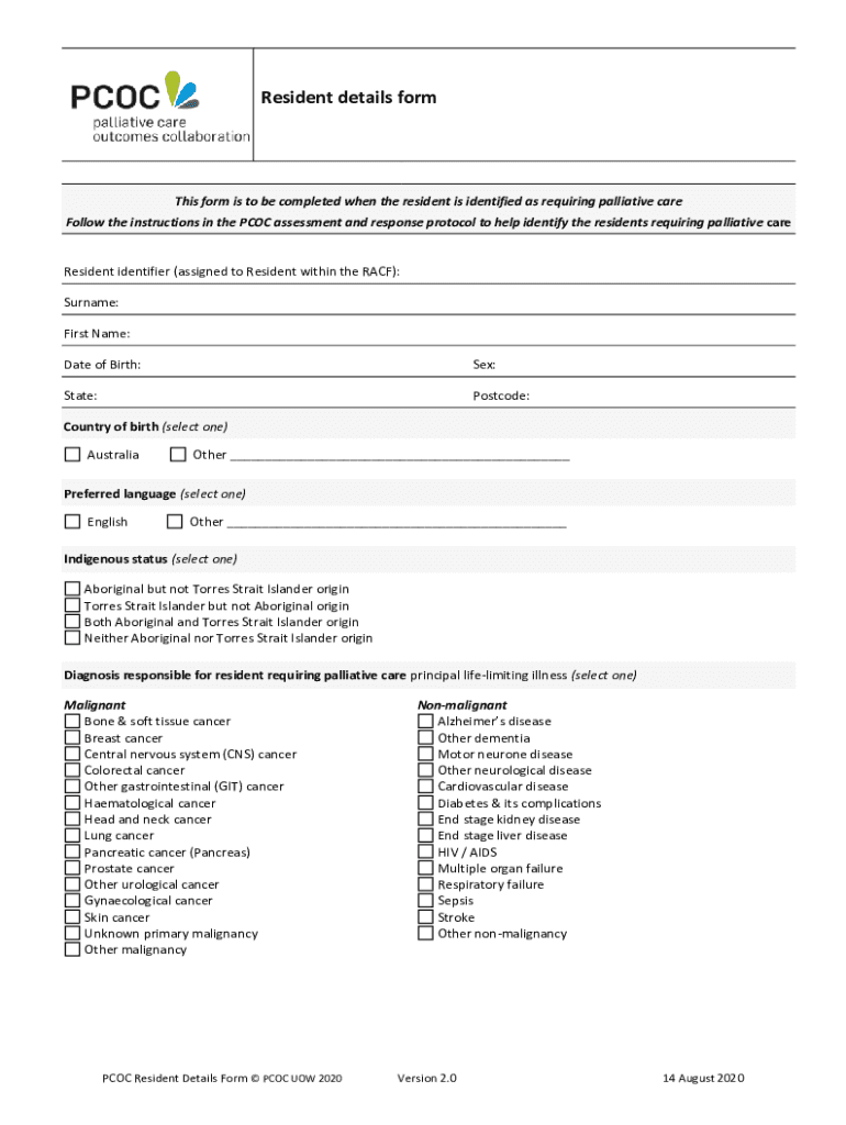 Fillable Online PCOC Aged Care Assessment Forms Fax Email Print - pdfFiller