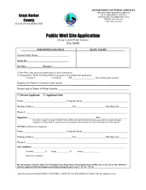 Fillable Online Public Well Site Application Fax Email Print - pdfFiller