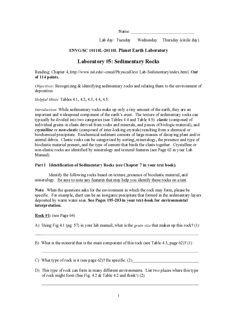 Fillable Online www3 nd ERS 141 - Lab-7-Geologic-Time 2 - Name: Lab day ...