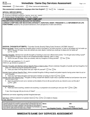 Fillable Online file lacounty Immediate / Same Day Services Assessment ...