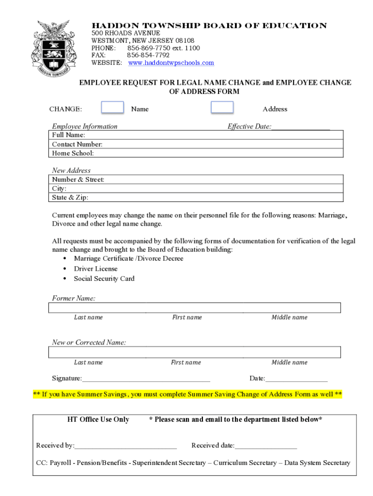 Fillable Online District Detail for Haddon Township School District - NCES Fax Email Print ...