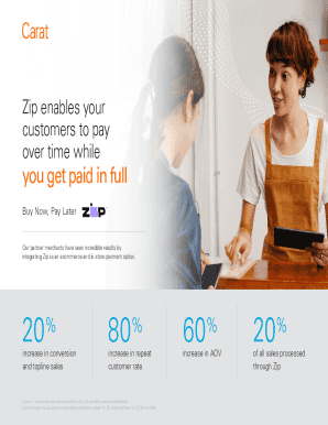 Fillable Online Buy Now Pay Later (BNPL) Zip Merchant SolutionCarat U.S ...
